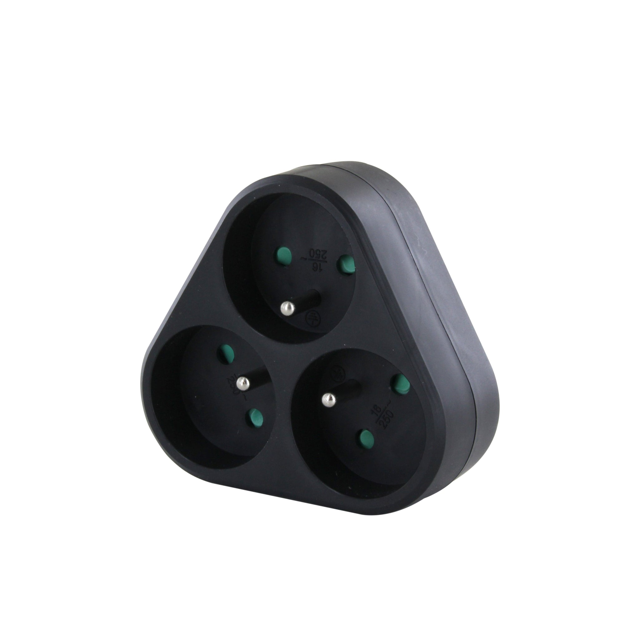 Black triangle adapter - 3 x 16 A