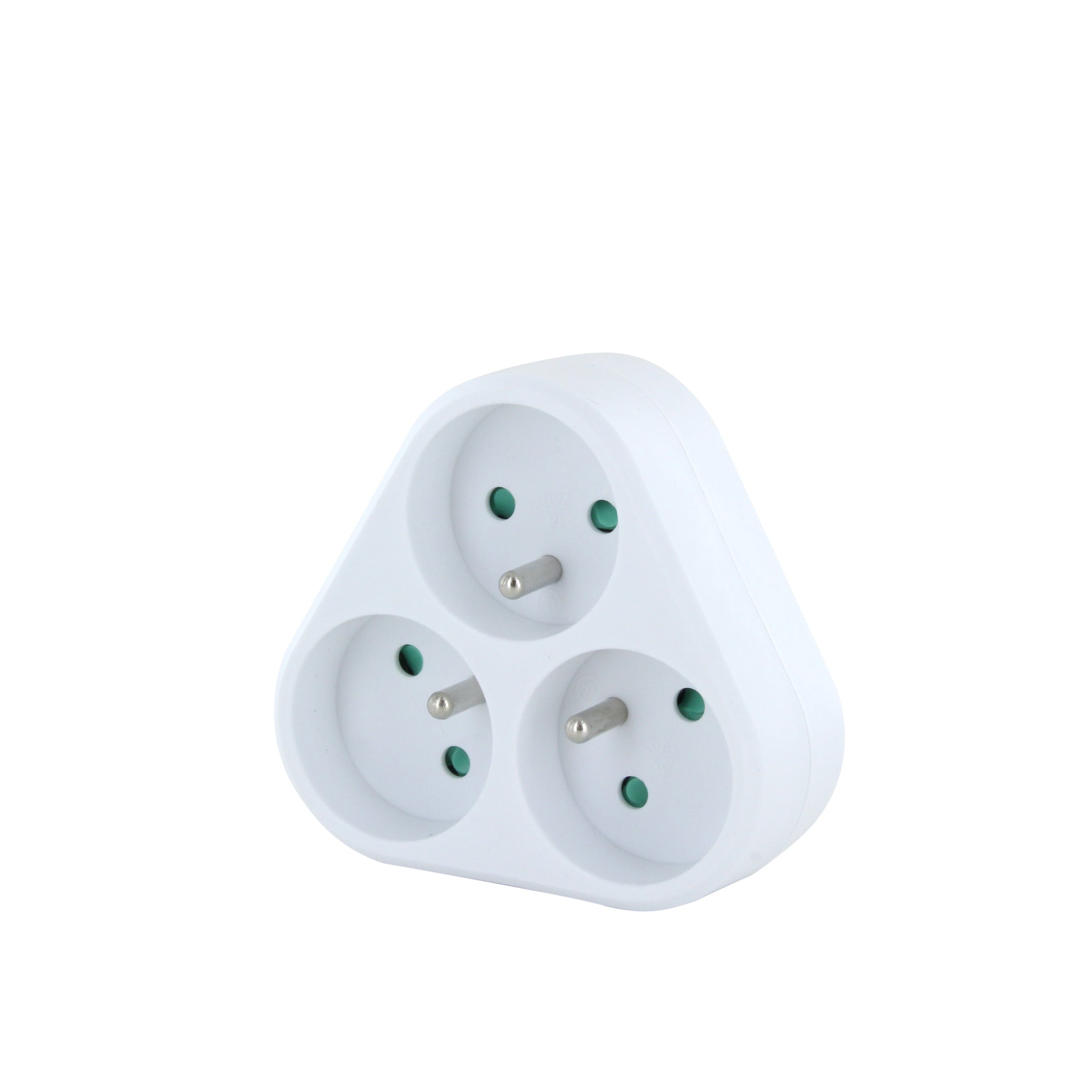 White triangle adapter - 3 x 16 A