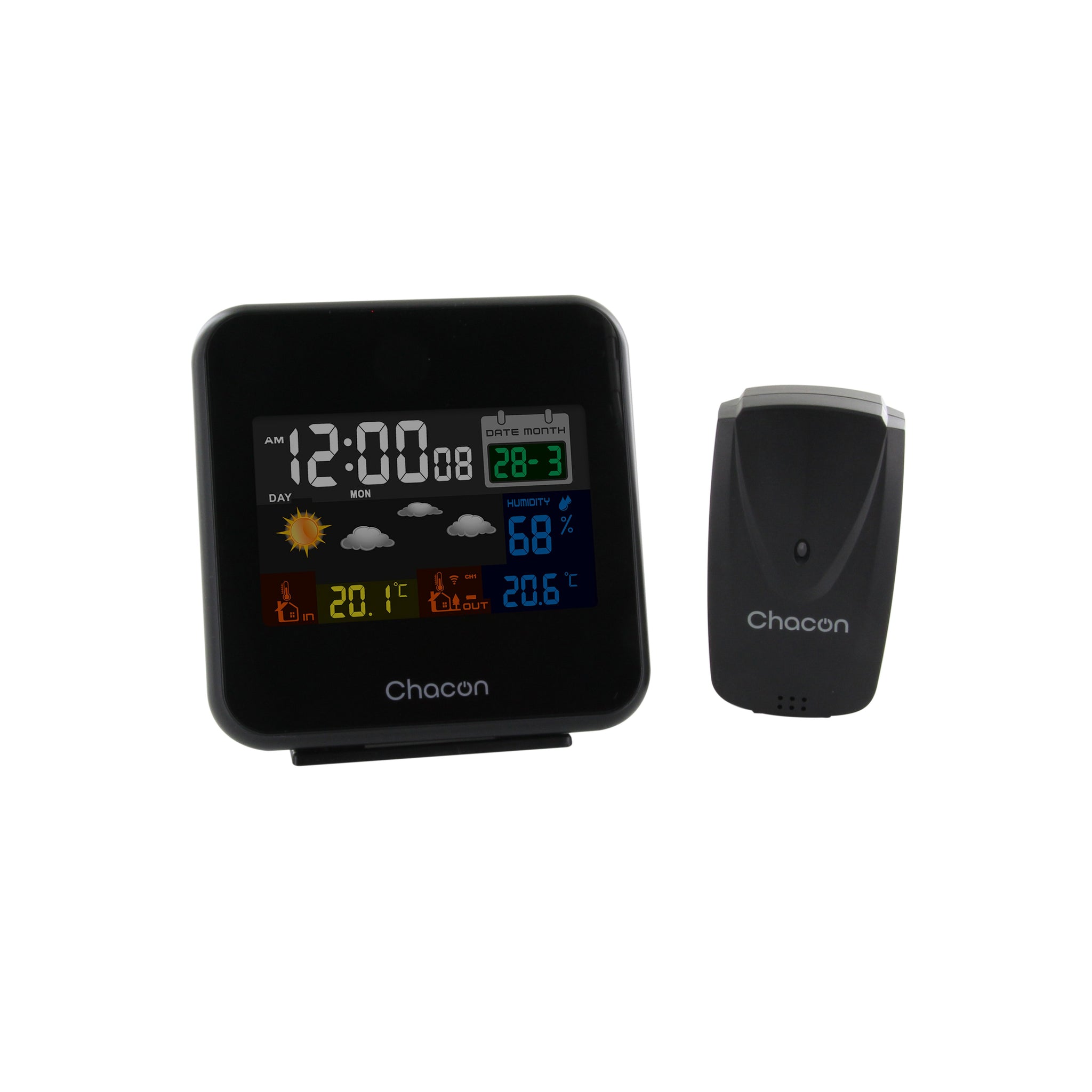 Colour weather station with barometer and wireless exterior sensor