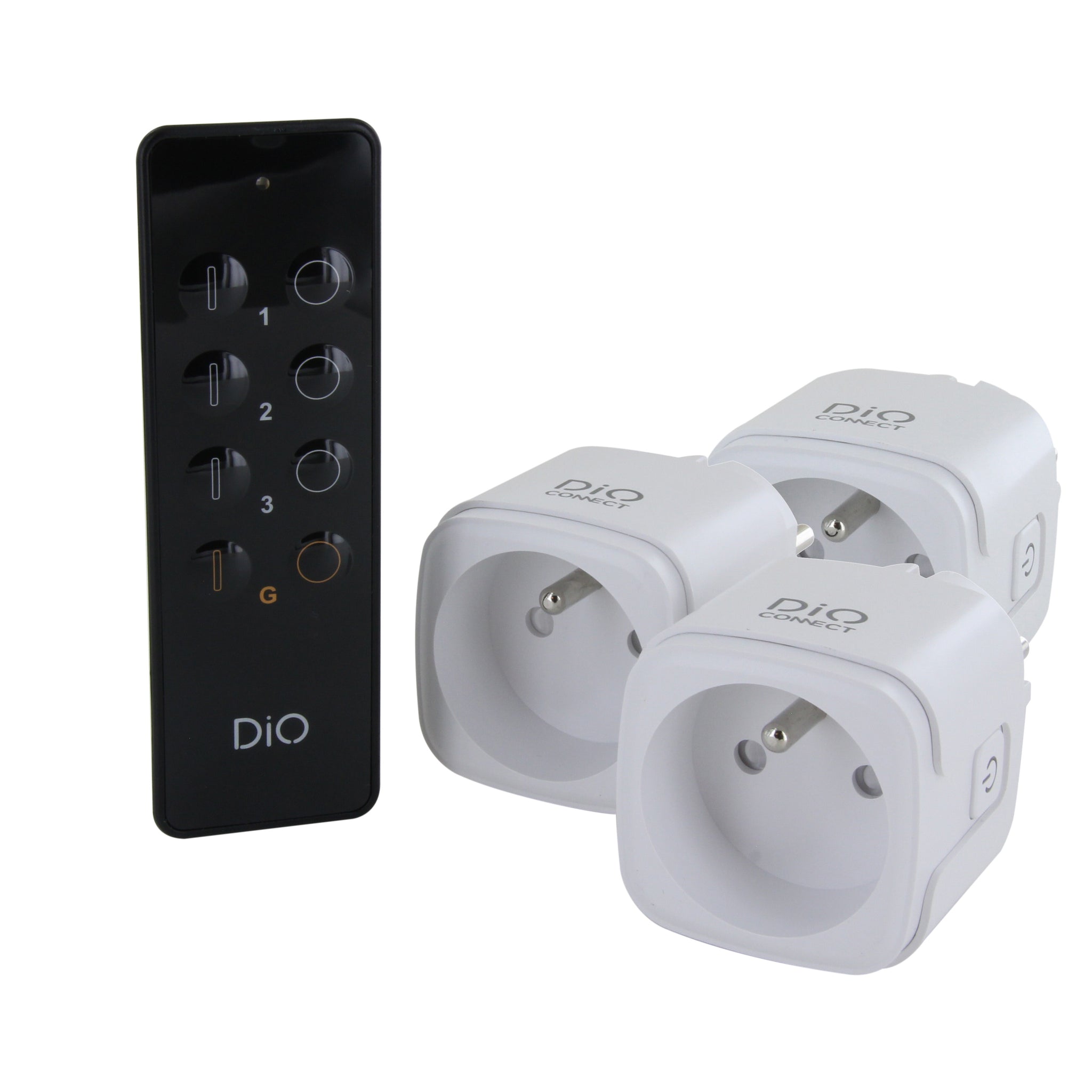3 Connected plugs with remote control - DiO Connect